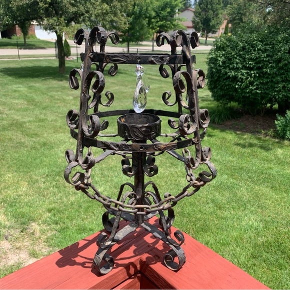 Accents | Antique Spanish Wrought Iron Caged Candle Holder | Poshmark